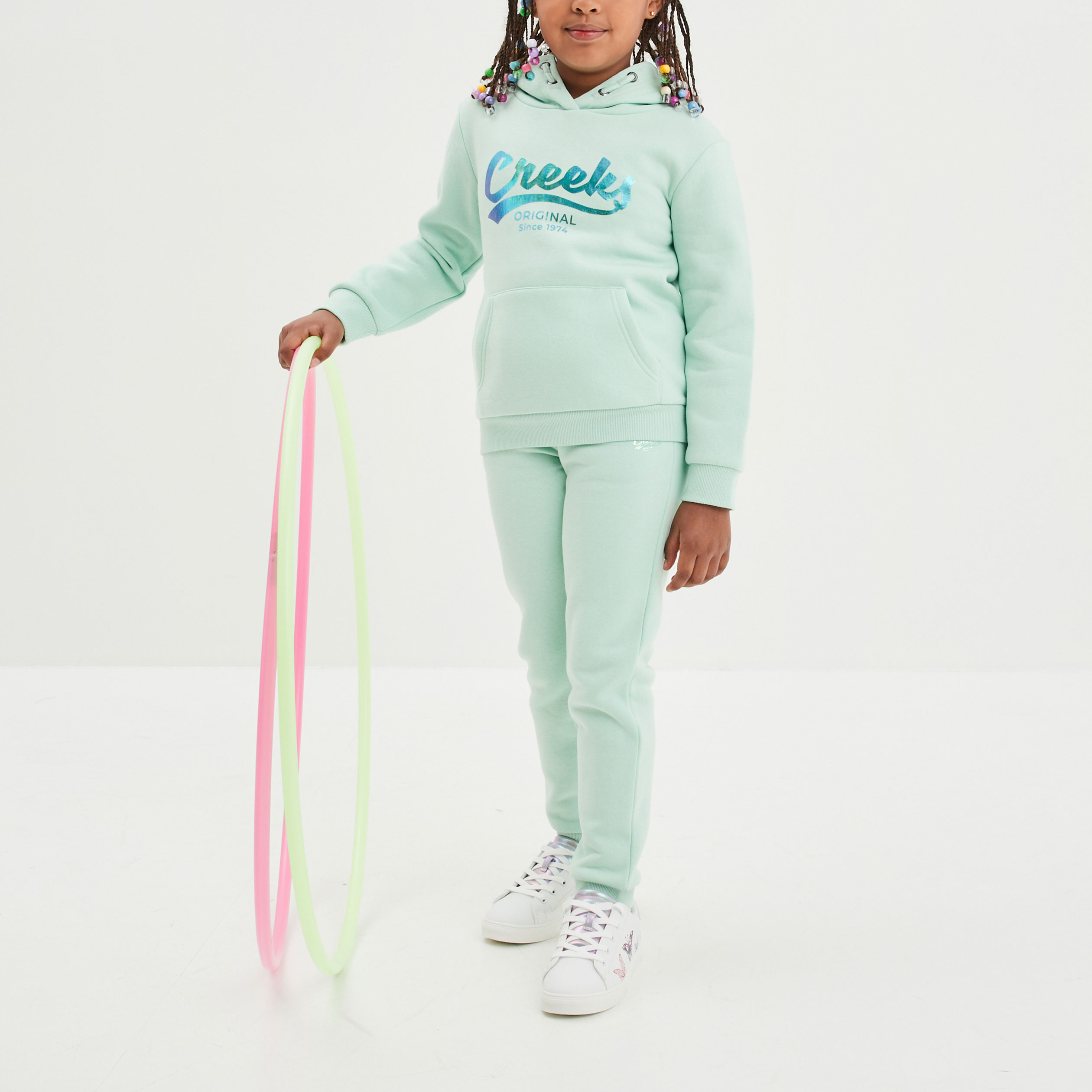 Pantalon De Jogging Coton Creeks Vert Pastel Fille La Halle