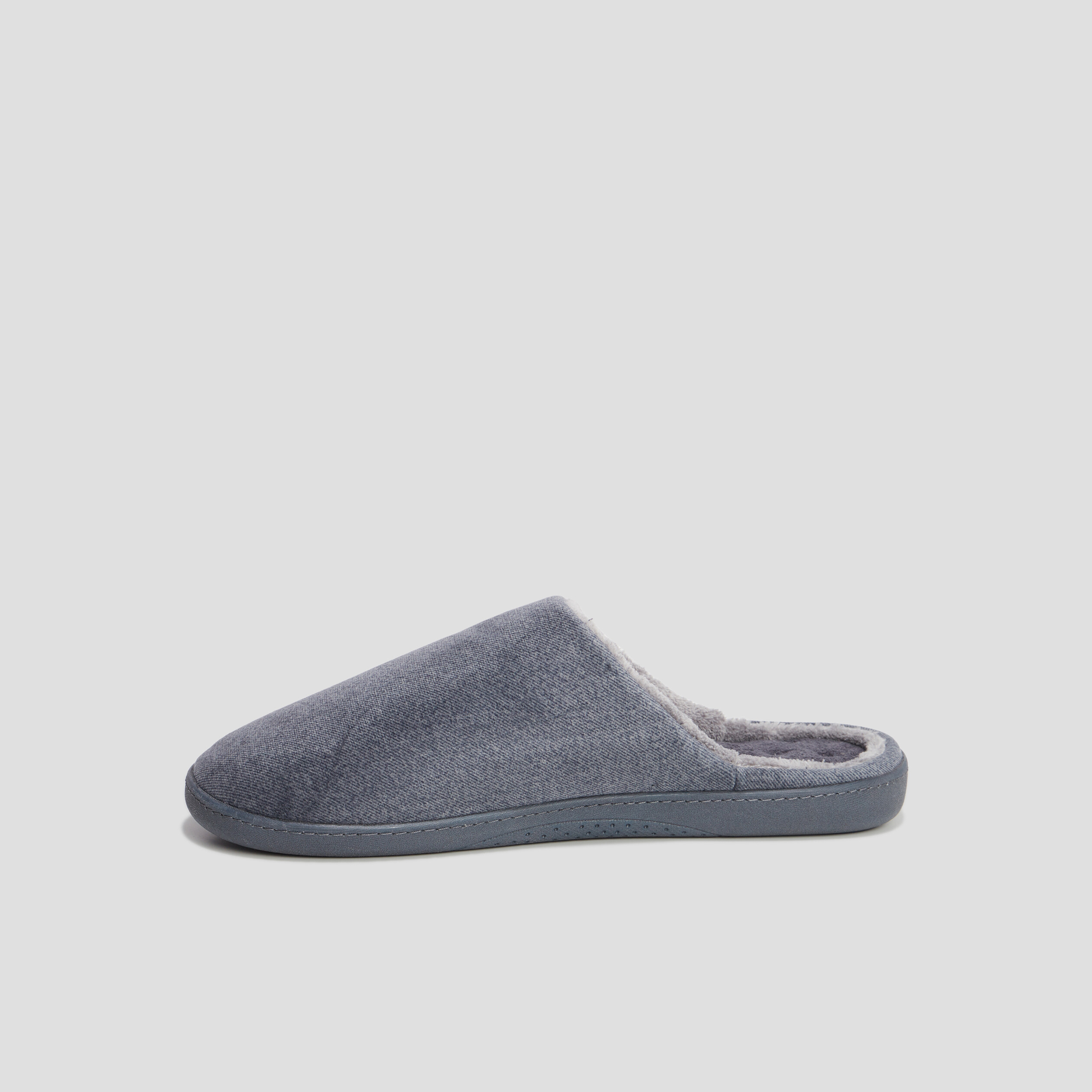 Chaussons mules Isotoner Ergonomie gris homme | La Halle
