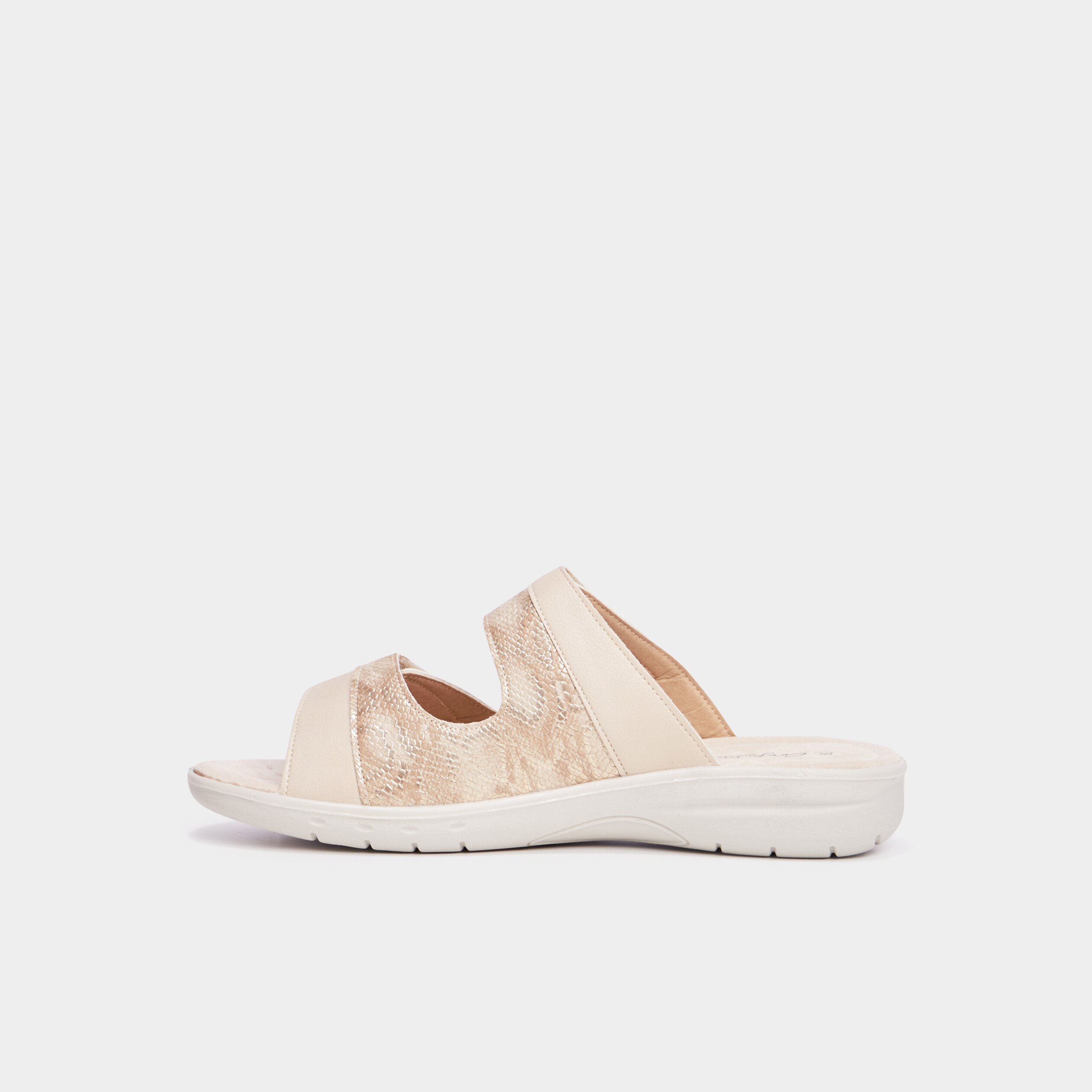 Sandales à scratchs cuir Confortissimo sable femme | La Halle