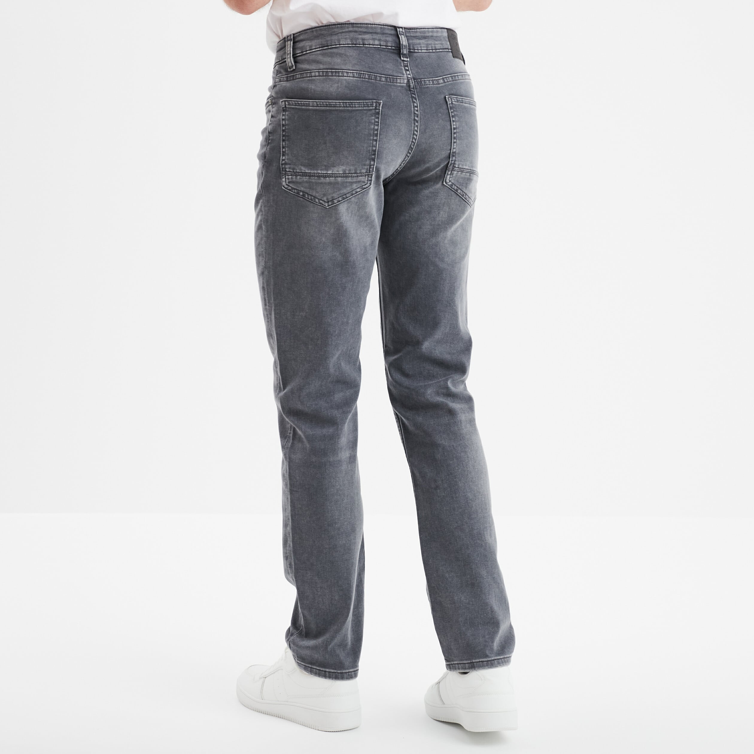 Jean stretch coupe regular denim gris homme | La Halle