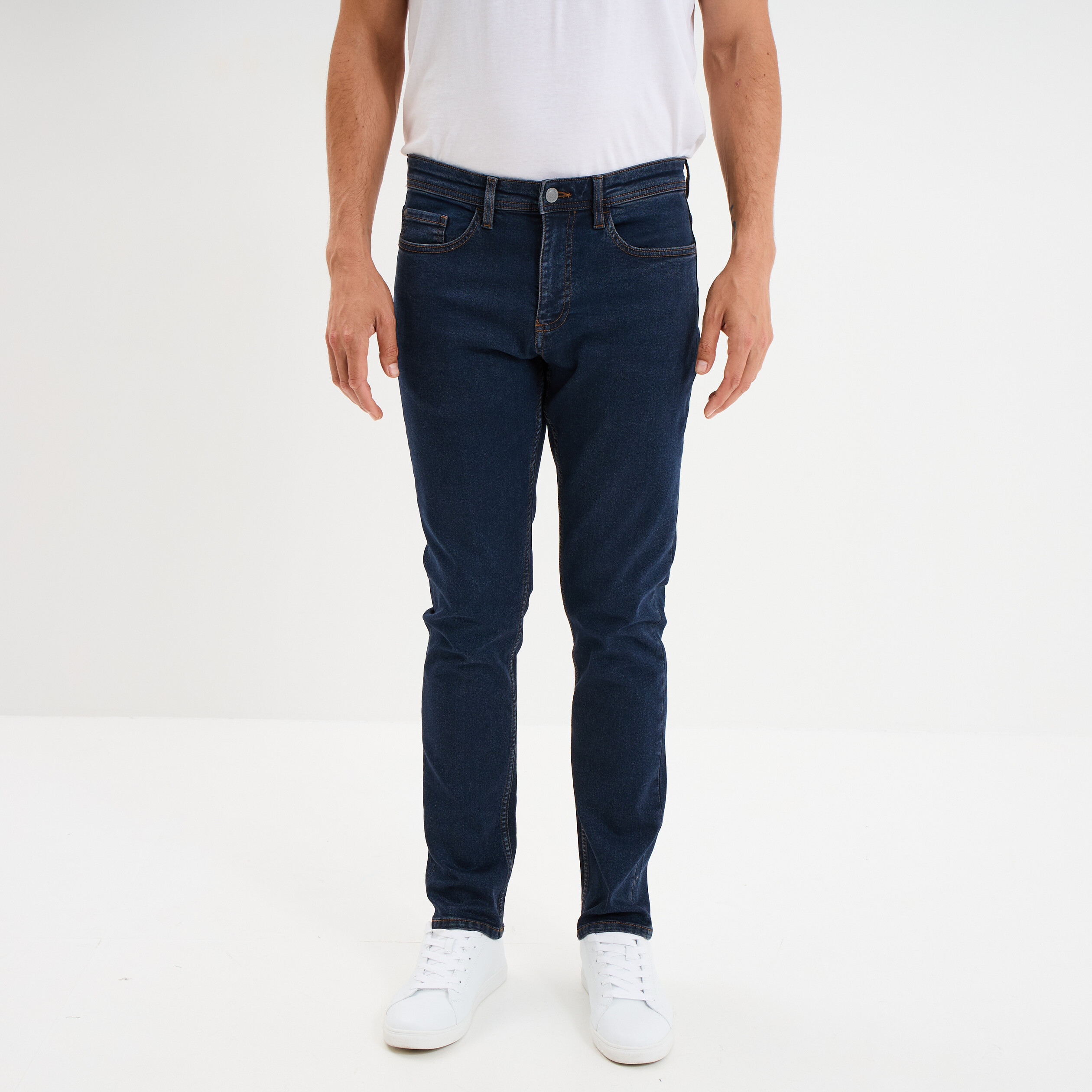 Jean straight 5 poches denim brut homme | La Halle