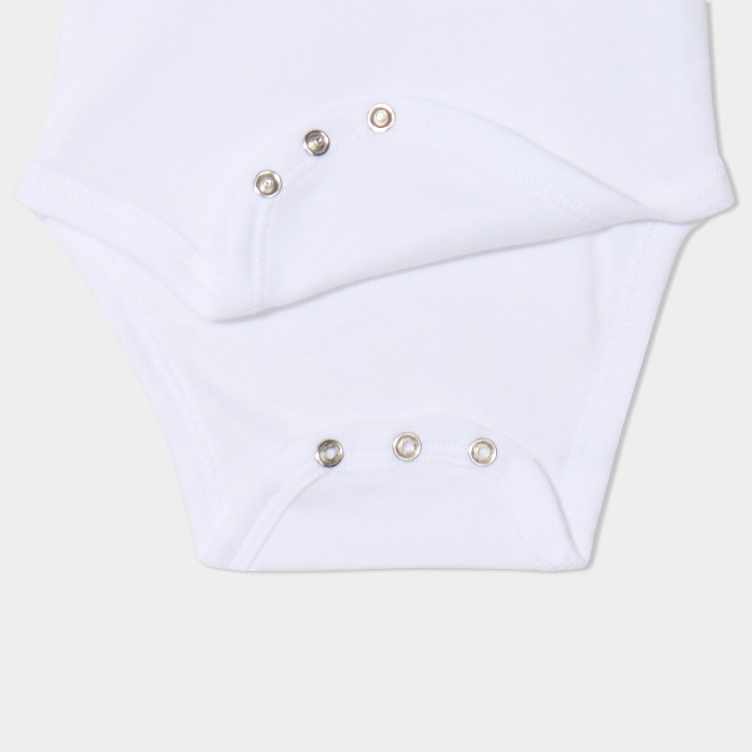 Body US velours coton manches longues blanc bébé | La Halle