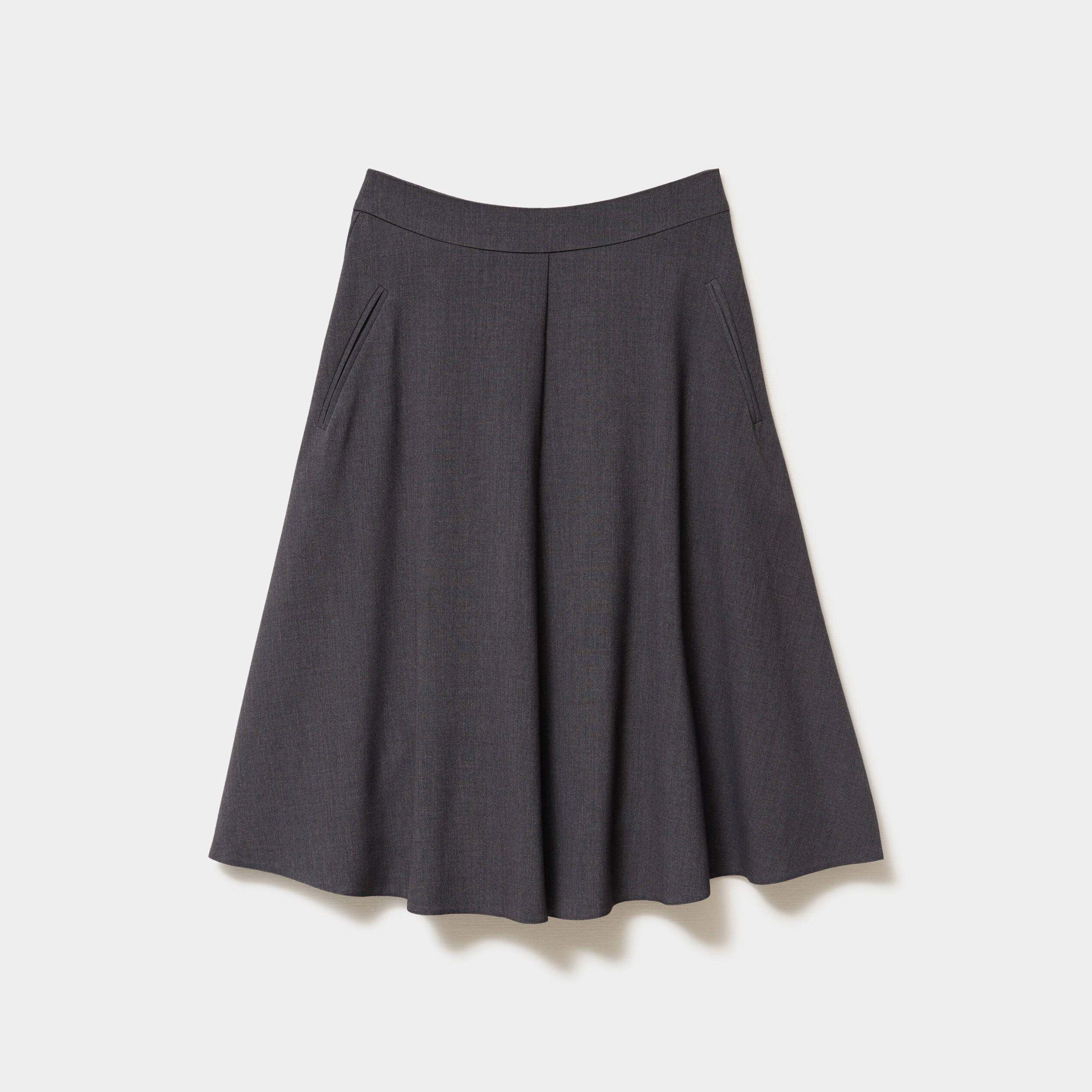 Jupe trapèze fluide gris foncé femme | La Halle