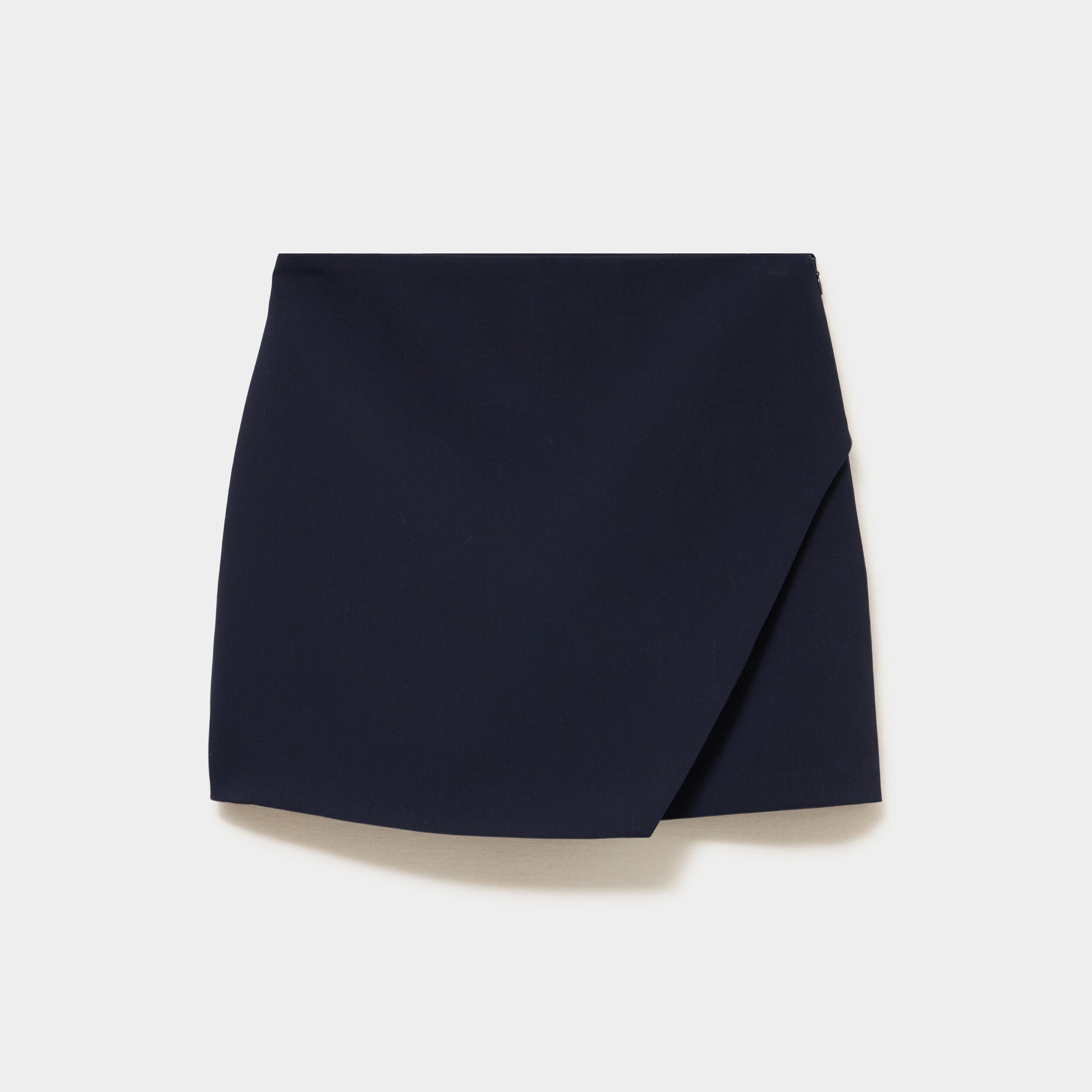 Jupe-short courte droite bleu foncé femme | La Halle