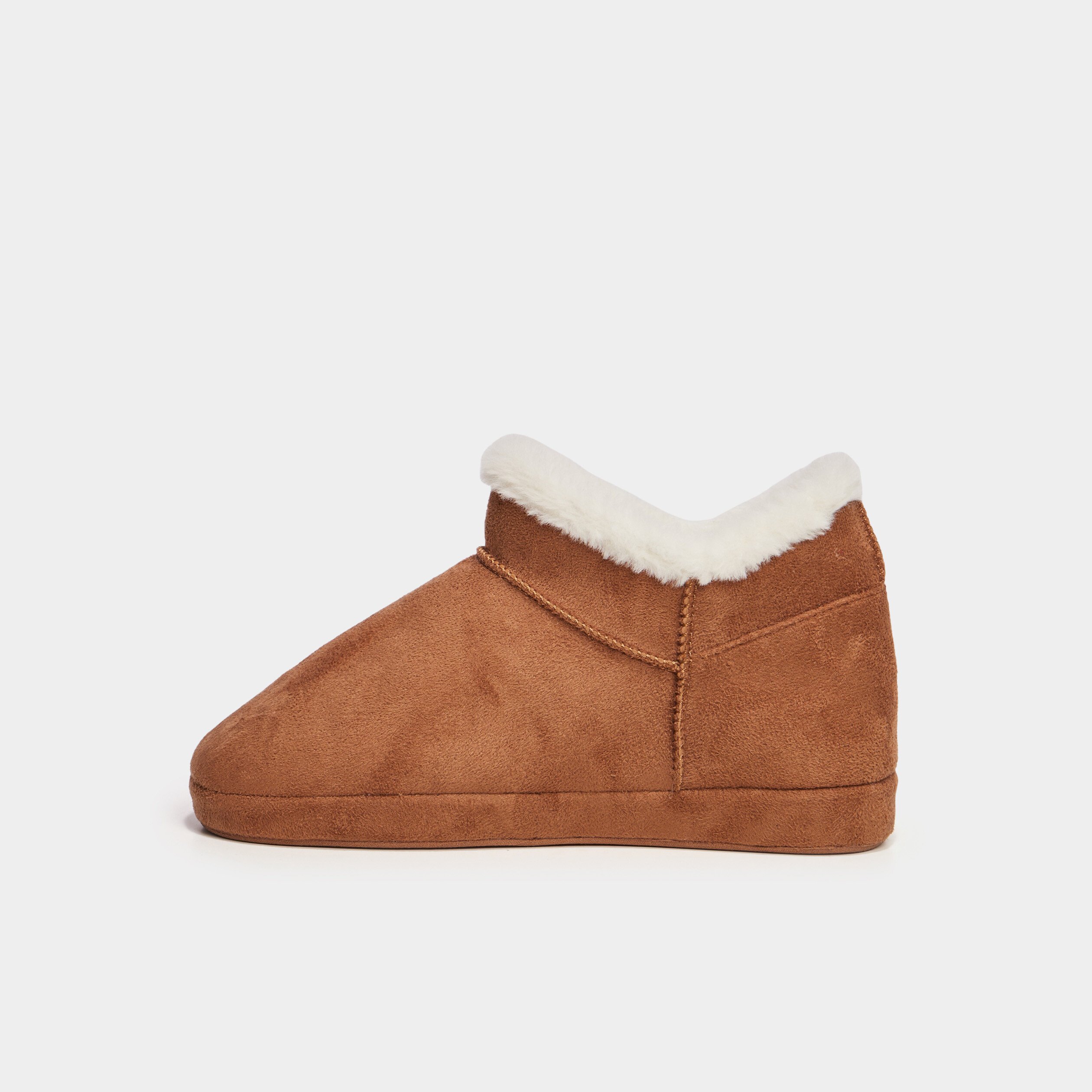 Chaussons bottines fourrés camel femme | La Halle