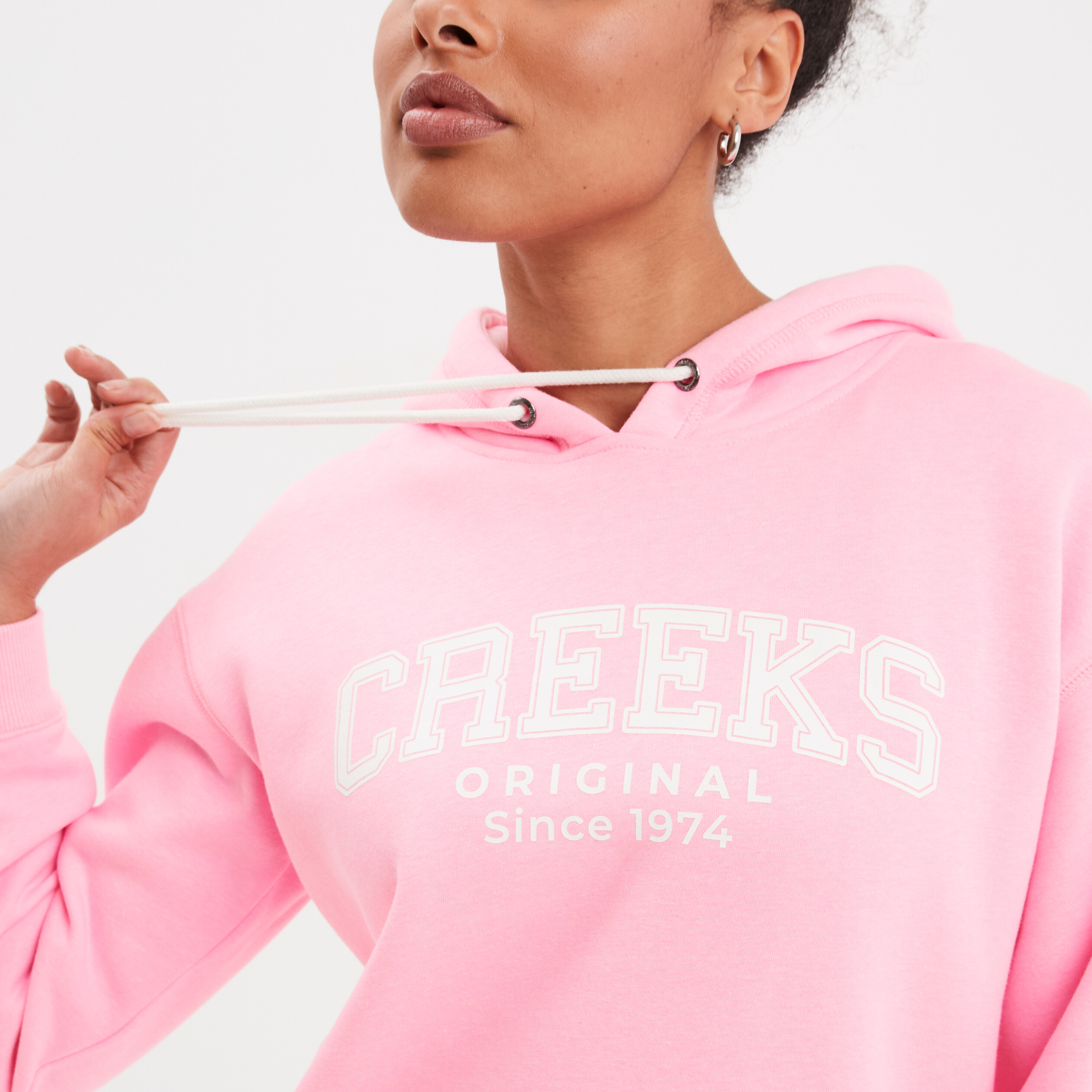 Sweat à capuche hoodie rose fluo femme | La Halle