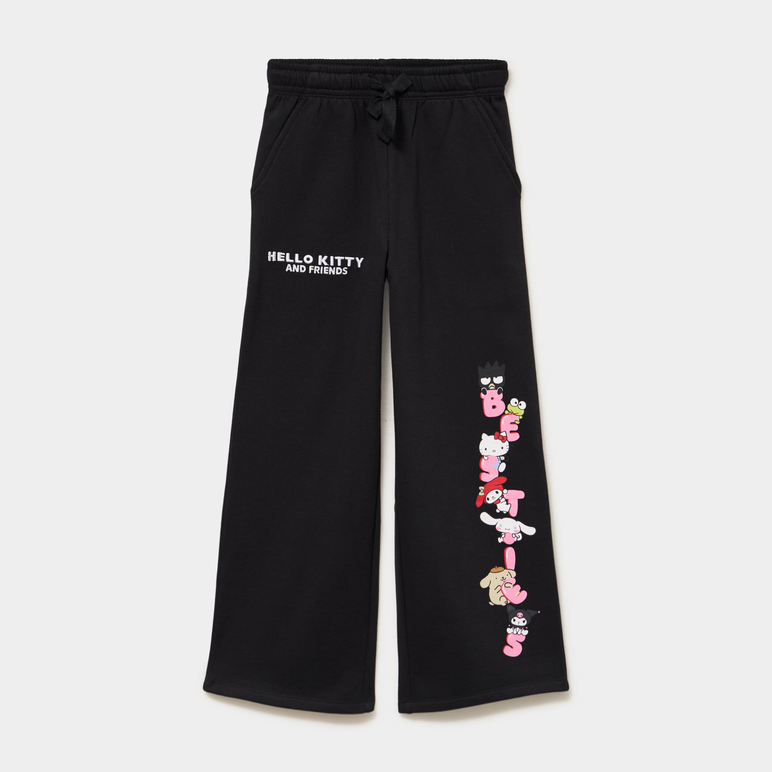 Pantalon de jogging large Hello Kitty noir fille | La Halle
