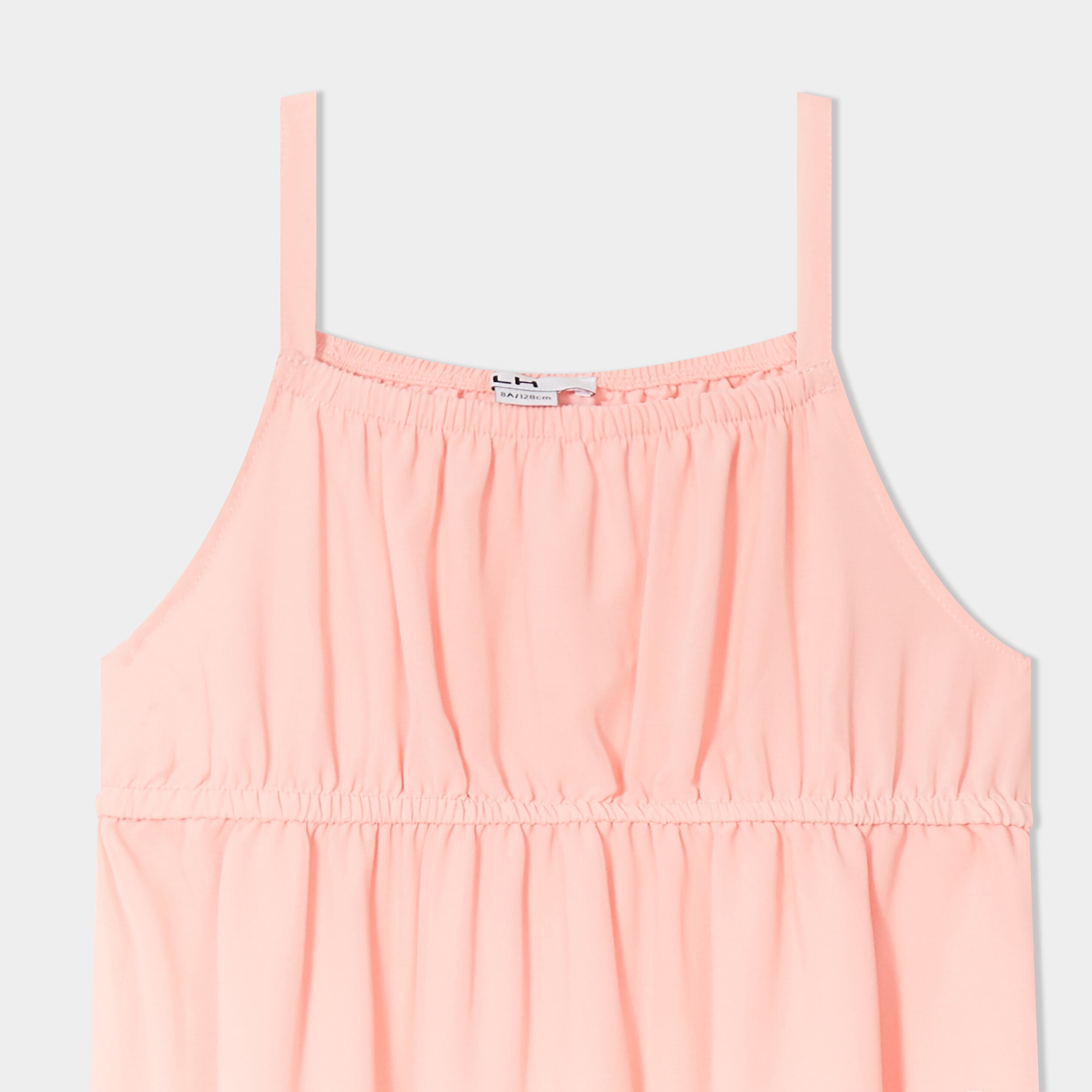 Robe longue fluide à bretelles rose clair fille | La Halle