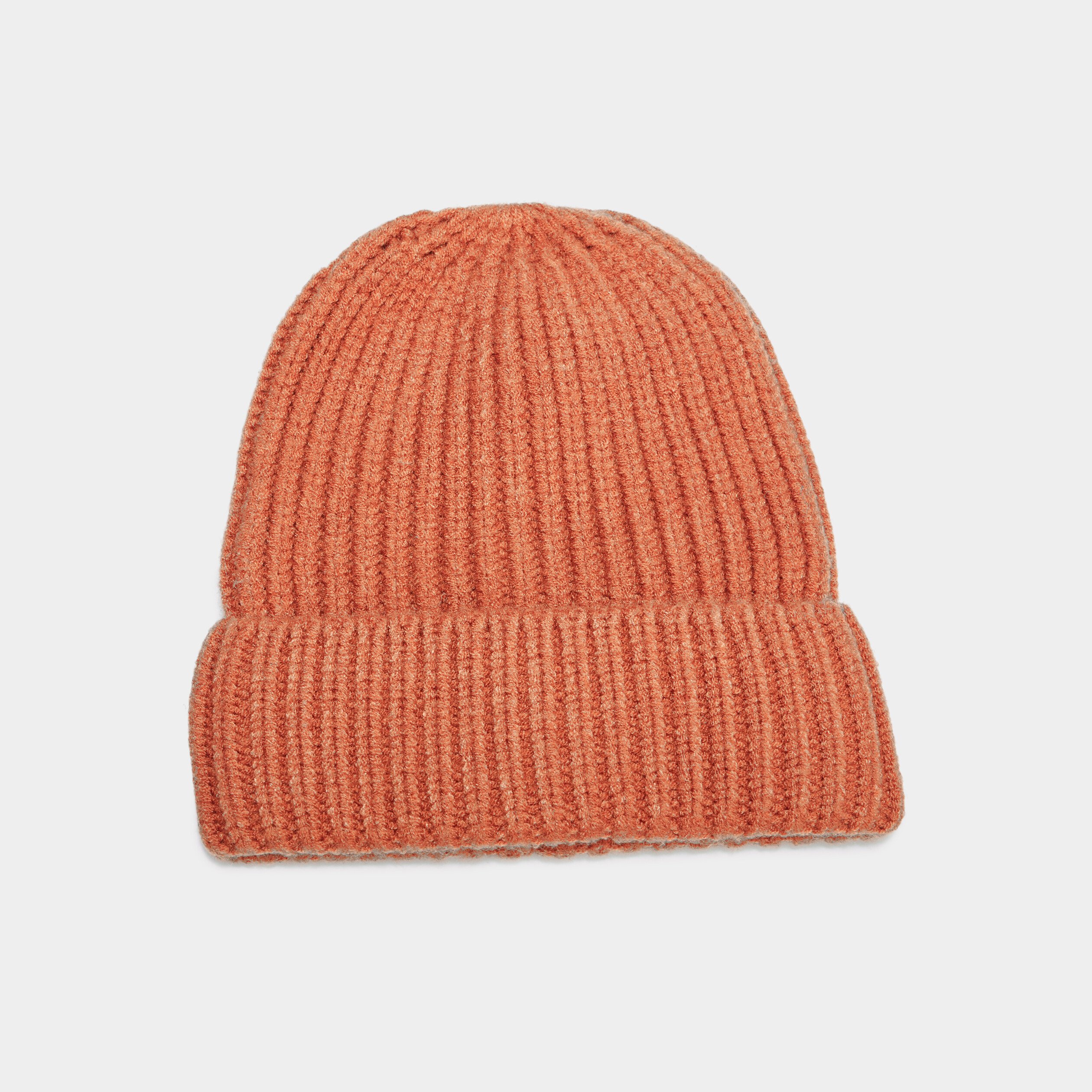 Bonnet tricoté orange foncé homme | La Halle