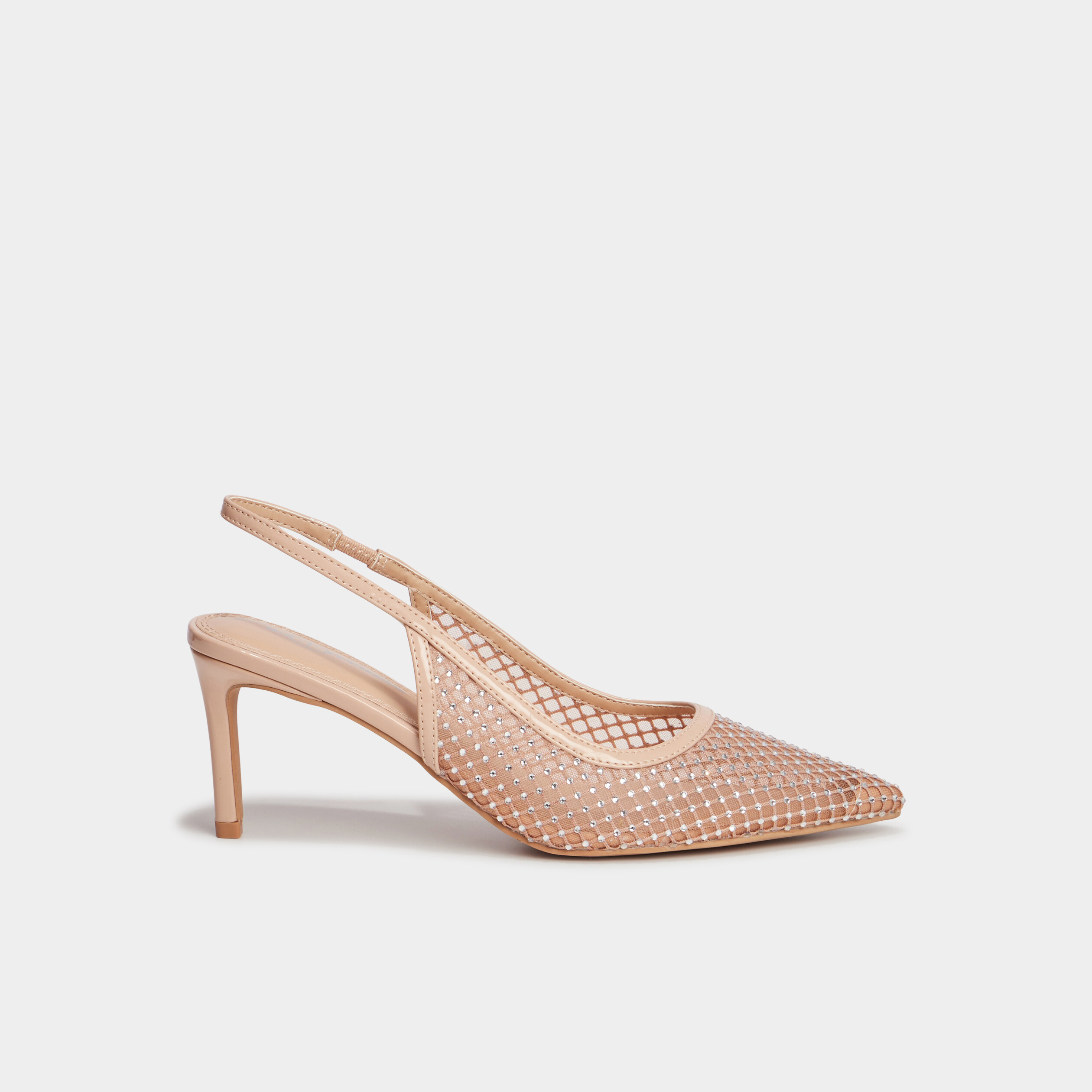 Escarpins à strass bout pointu Mosquitos sable femme | La Halle