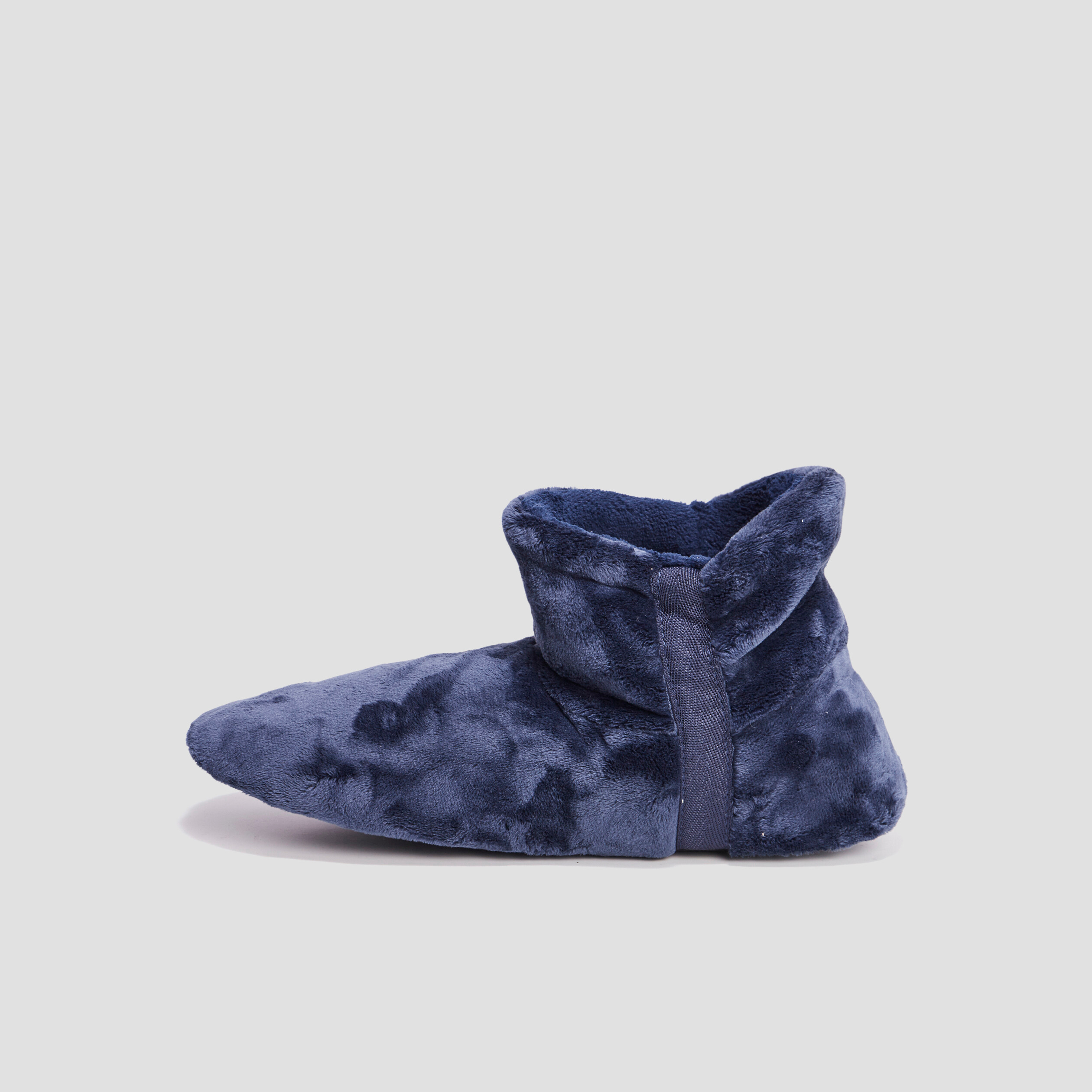 Chaussons boots aspect velours gris homme | La Halle