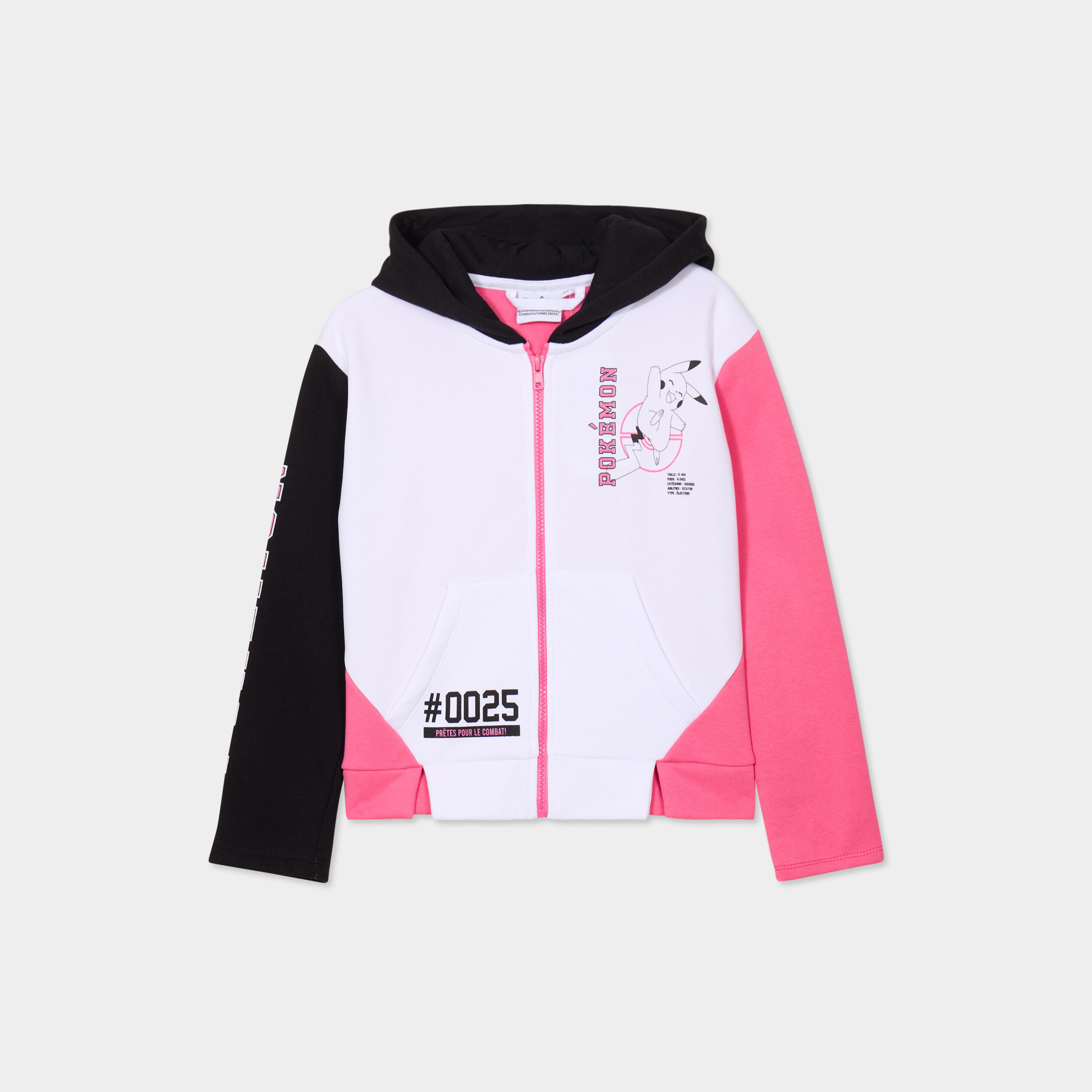 Sweat zippé à capuche Pokémon Pikachu multicolore fille | La Halle