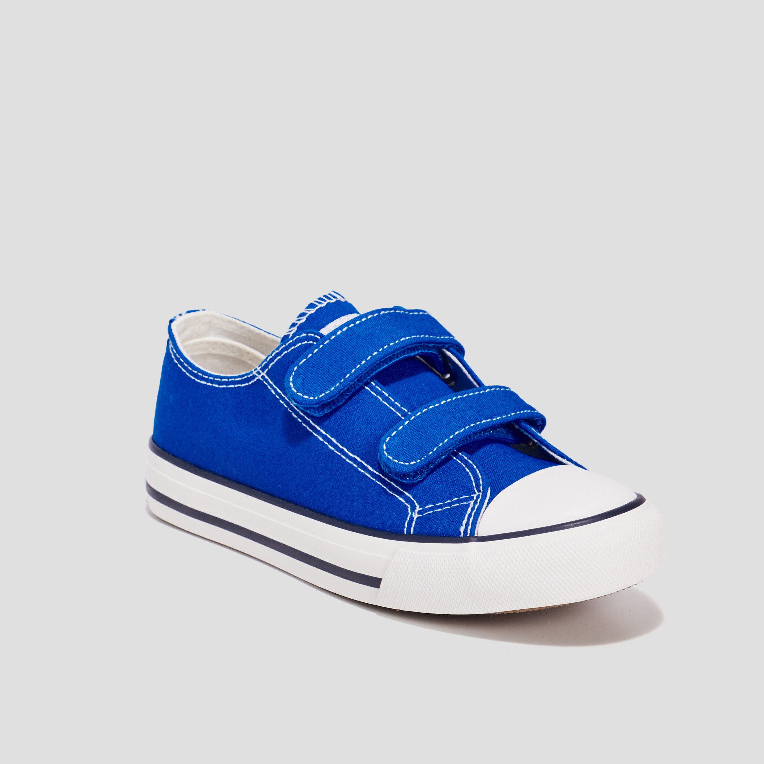 Tennis en toile à scratchs bleu garçon | La Halle