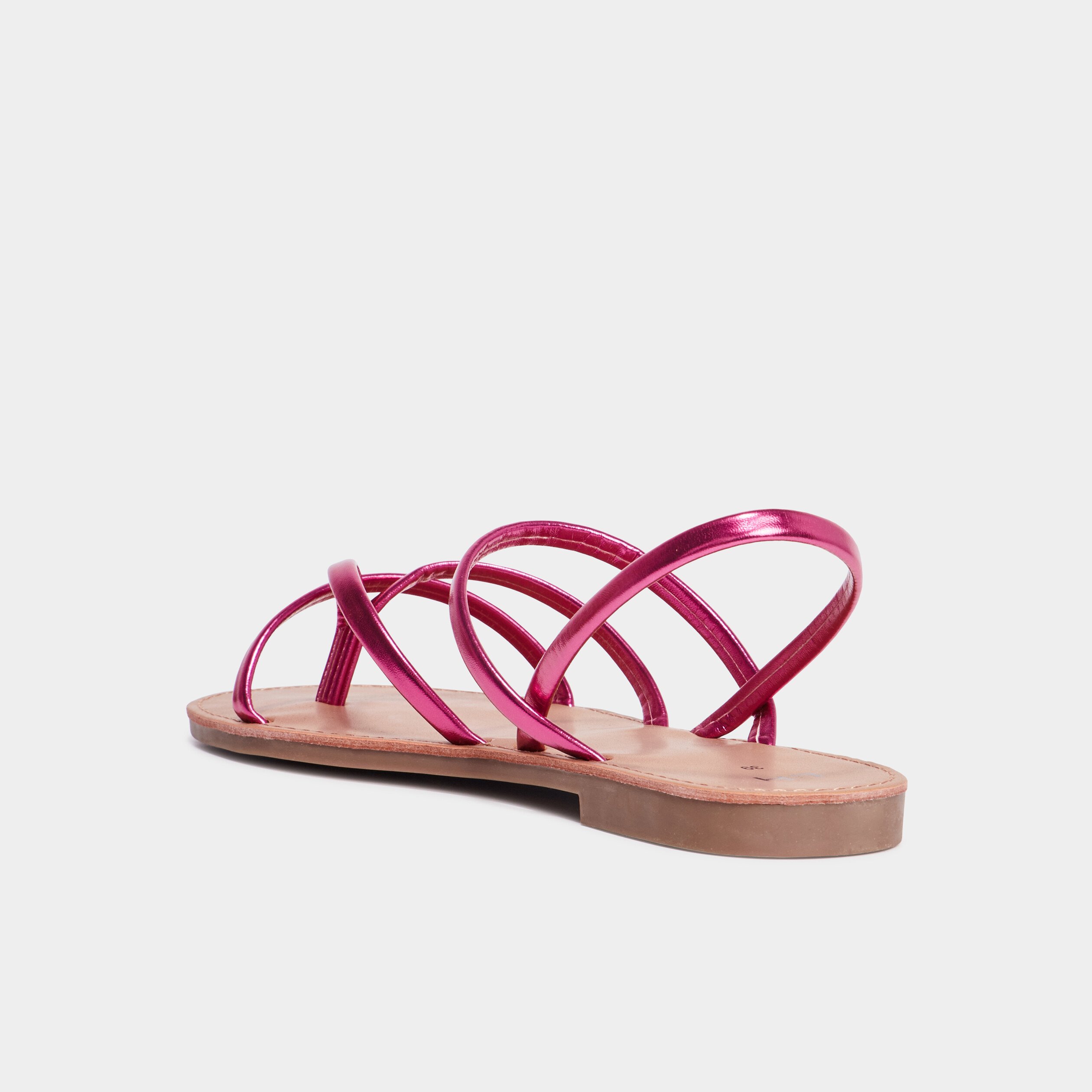 Sandales plates rose fushia femme | La Halle
