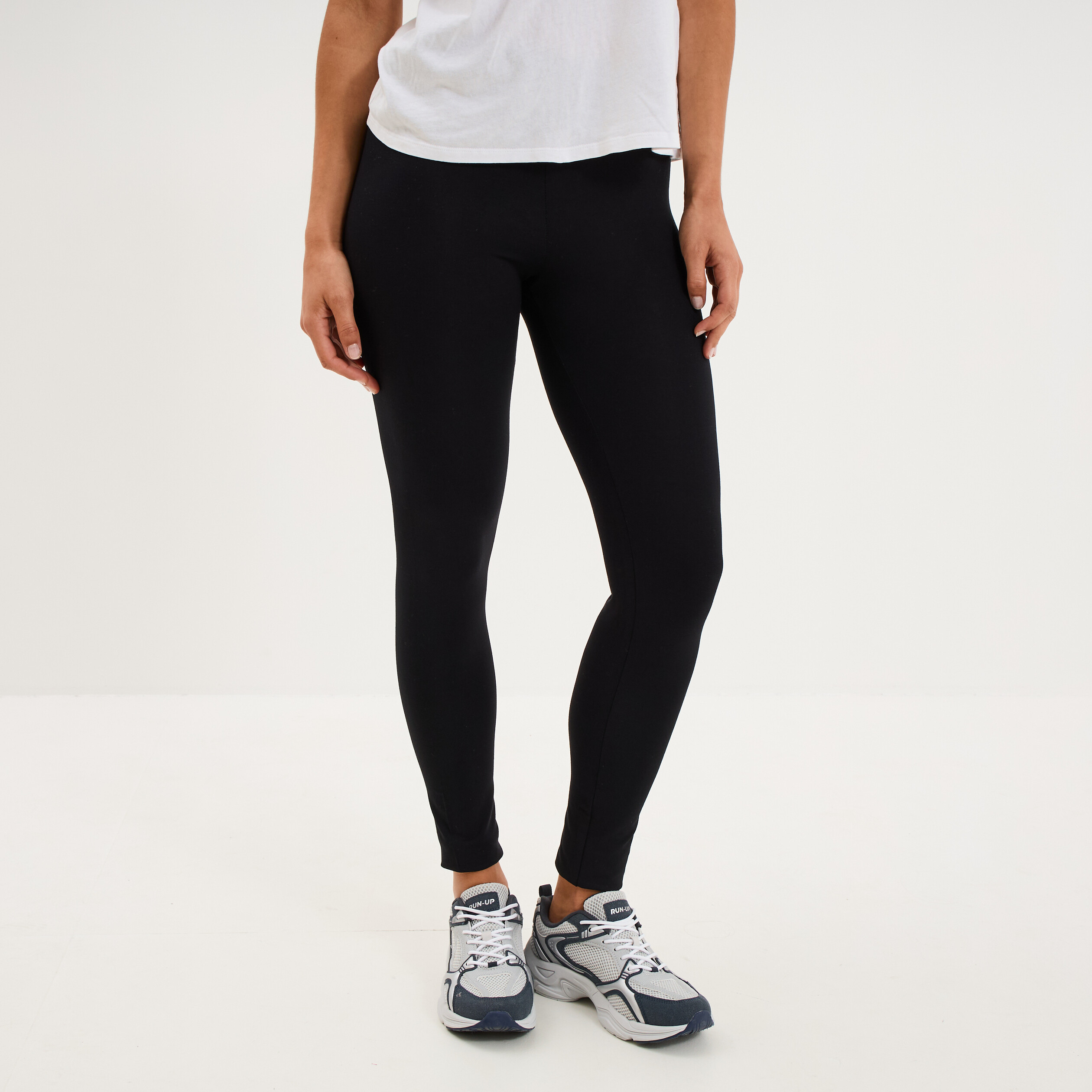 Legging taille élastiquée noir femme | La Halle