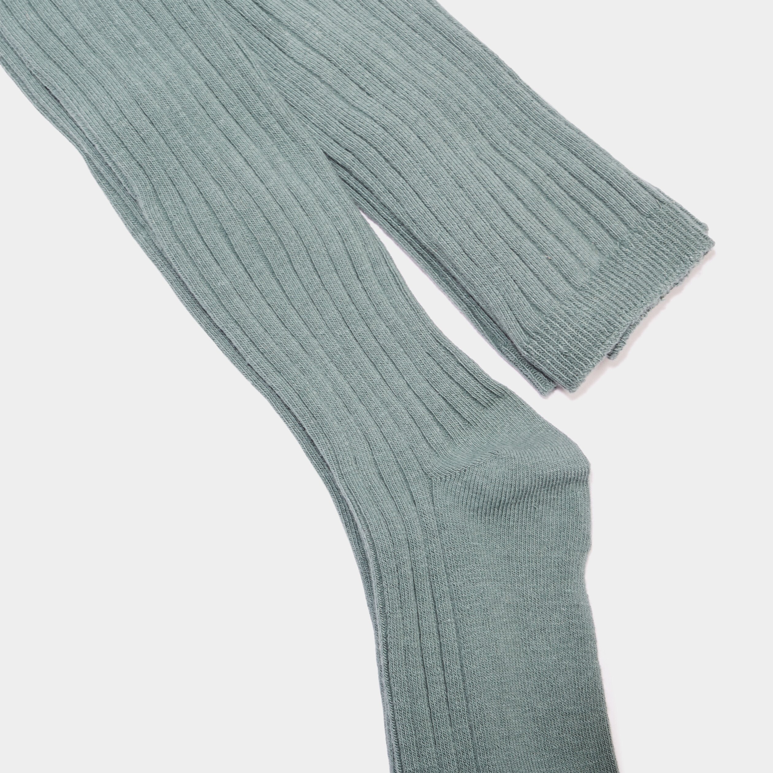 Collant côtelé coton vert fille | La Halle