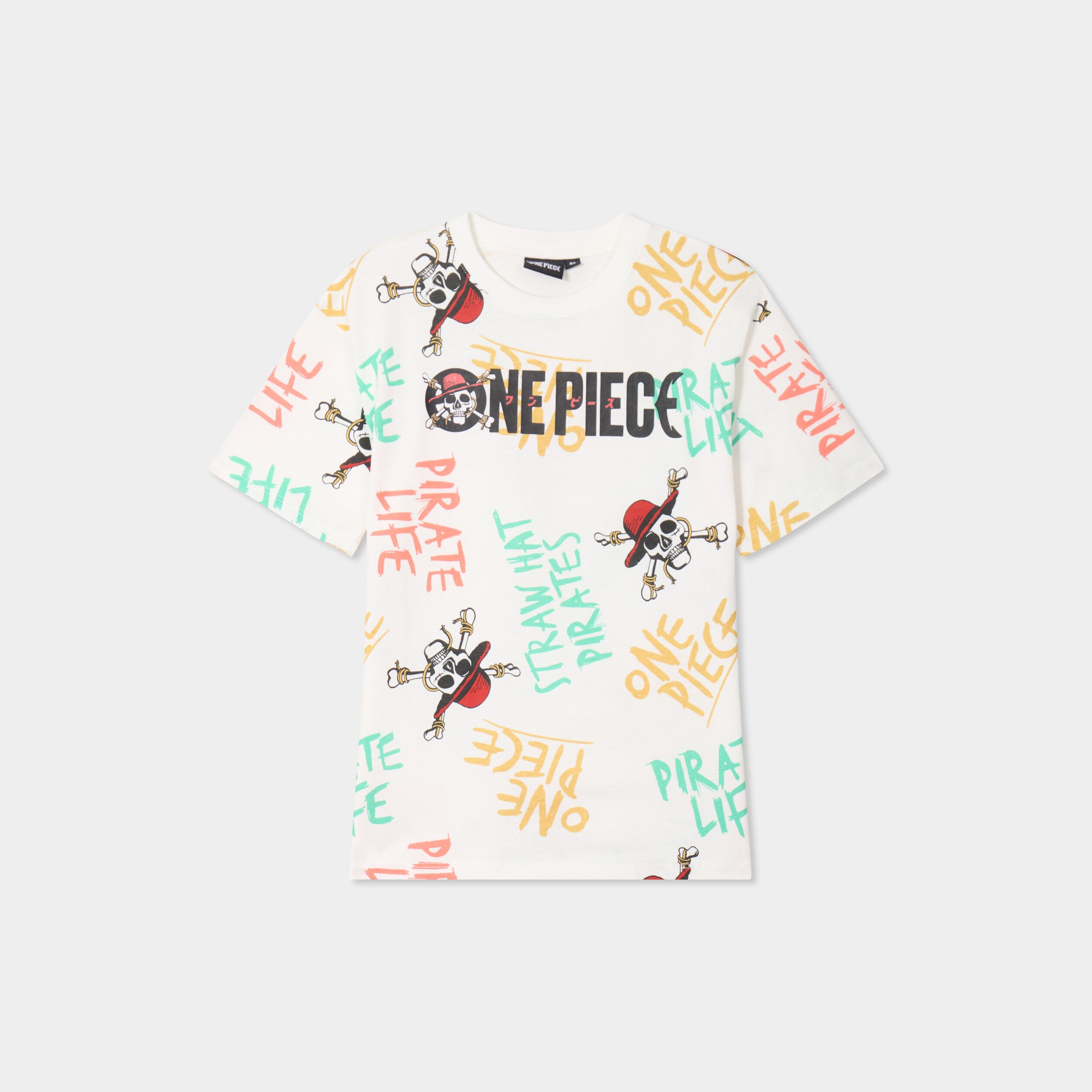 T-shirt manches courtes One Piece blanc garçon | La Halle